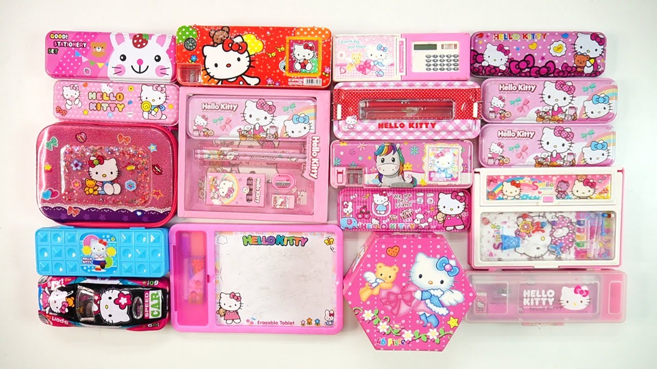 Hello kitty stationery collection of pencil boxs, geometry,drawing ...