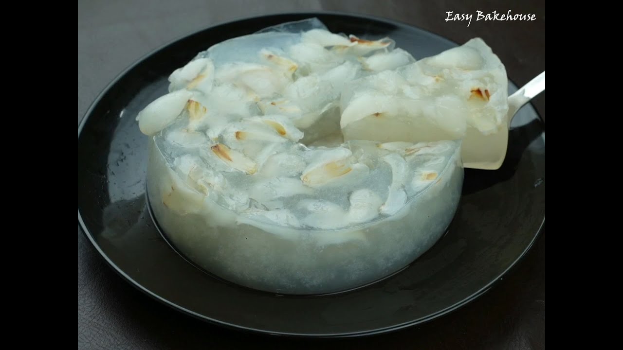 Litchi pudding recipe II Easy litchi recipe II Summer desert recipe ...