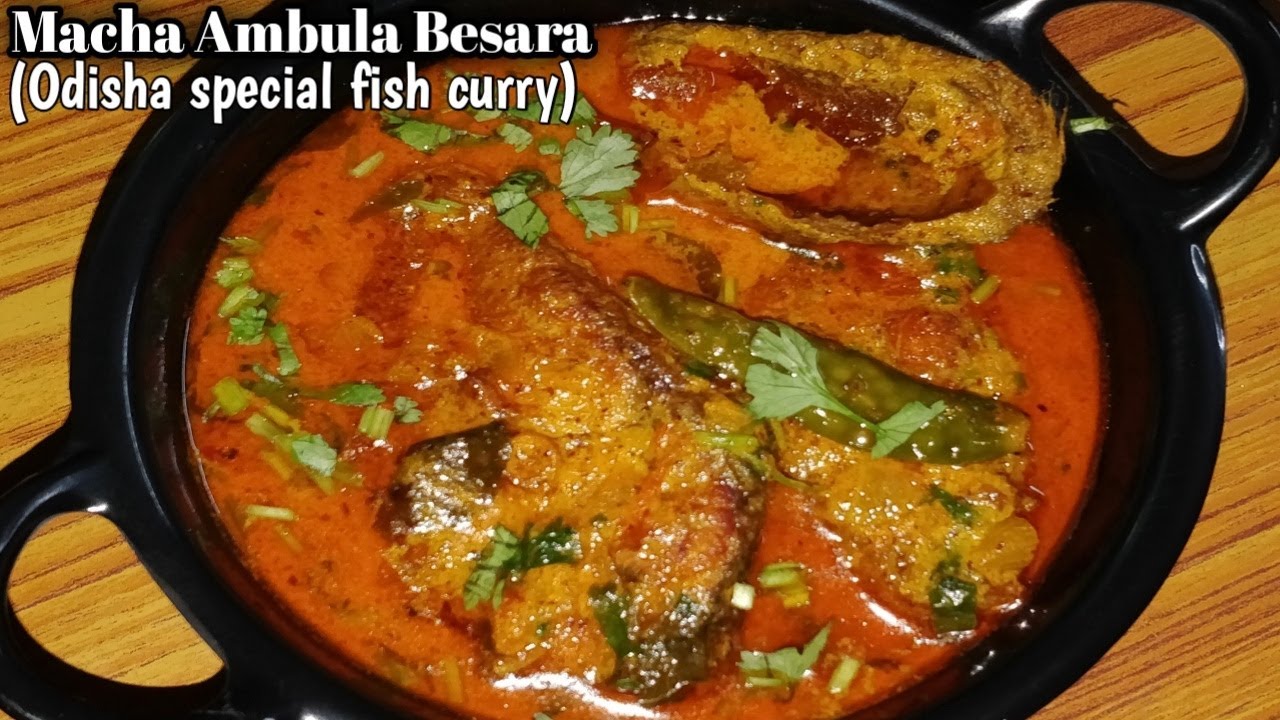 Macha Ambula Besara | Fish Curry With Dried Mango & Mustard Sauce | ମାଛ ...