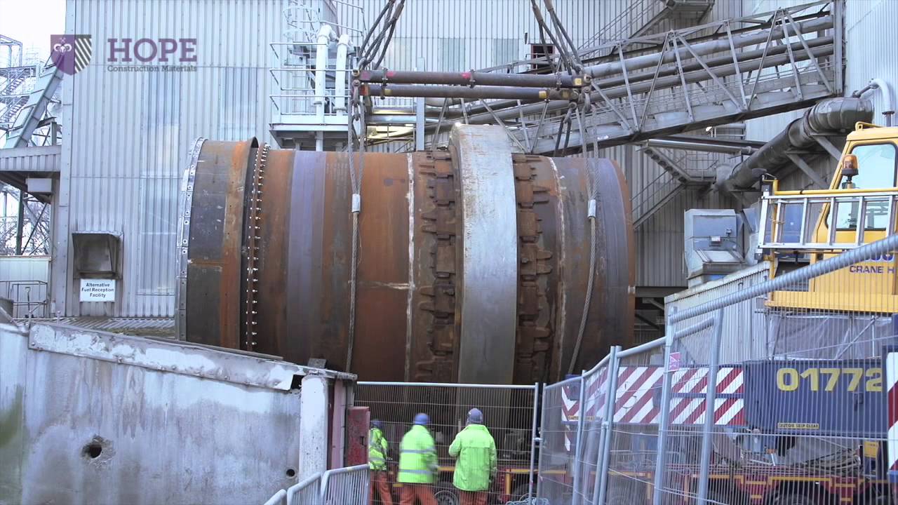 Timelapse - replacing a section of the kiln at Hope Cement Works - YouTube