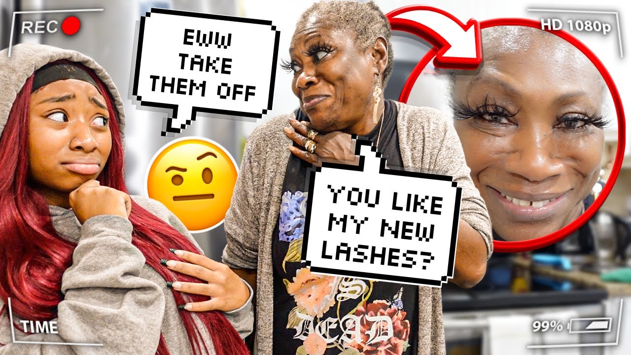 Wearing Extremely Long Eyelashes Prank! *hilarious* - YouTube