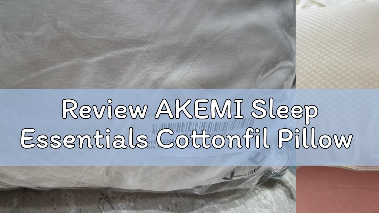 Review AKEMI Sleep Essentials Cottonfil Pillow - YouTube