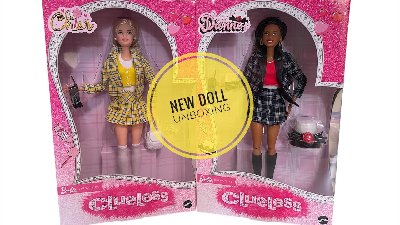 Clueless Movie Barbie Cher Dionne dolls unboxing review - YouTube