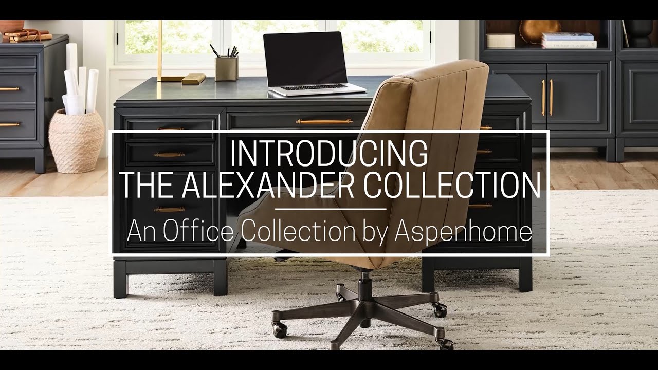 Alexander Office Collection by aspenhome - YouTube