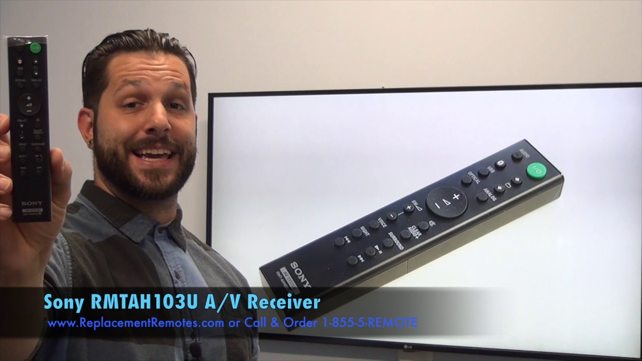 SONY RMTAH103U Sound Bar System Remote - www.ReplacementRemotes.com ...