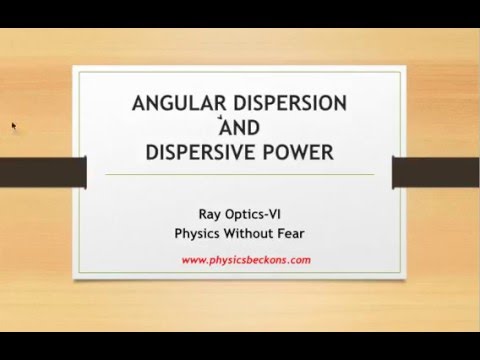 Dispersion & Dispersive Power - YouTube