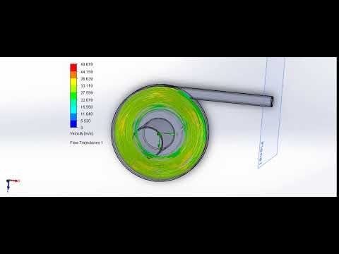 Flow simulation in centrifugal pump in Solidworks - YouTube