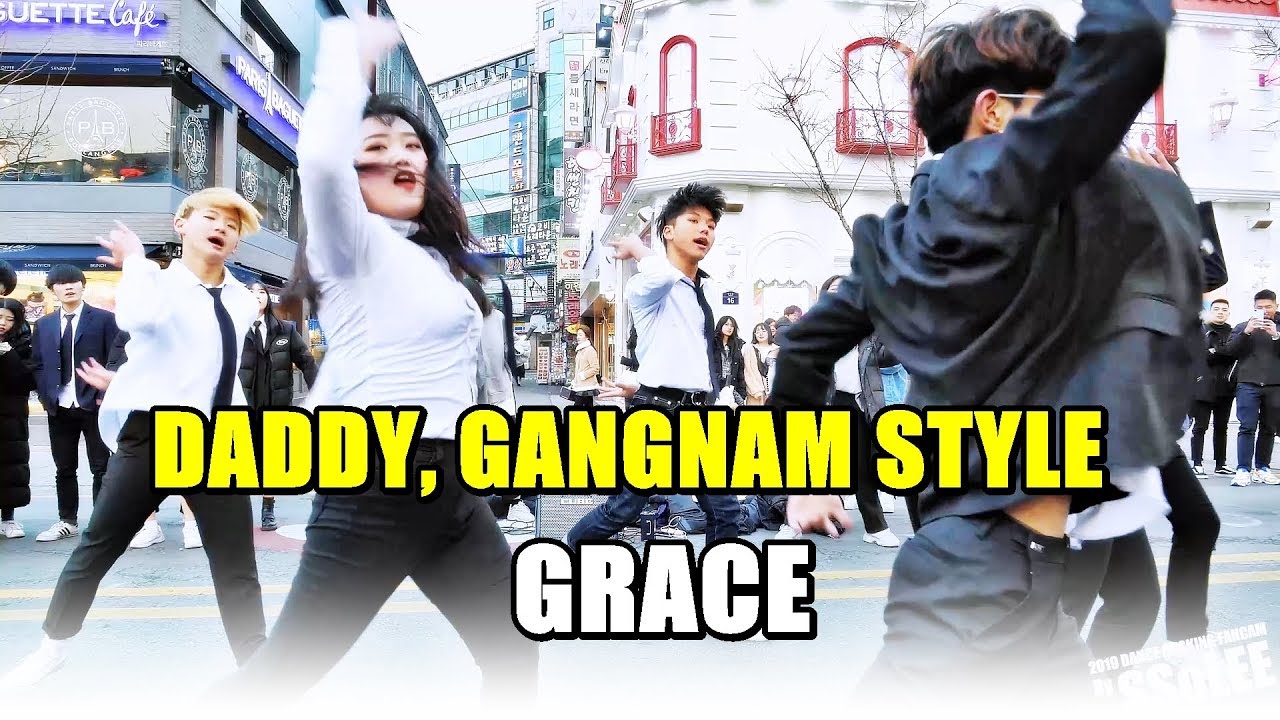 그레이스 (GRACE) - DADDY, GANGNAM STYLE (PSY) @ 190216 신촌 거리공연 직캠 By SSoLEE ...