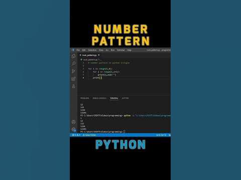 🖥⌨️Number patter in 30 second || python coading. #shorts #programming - YouTube