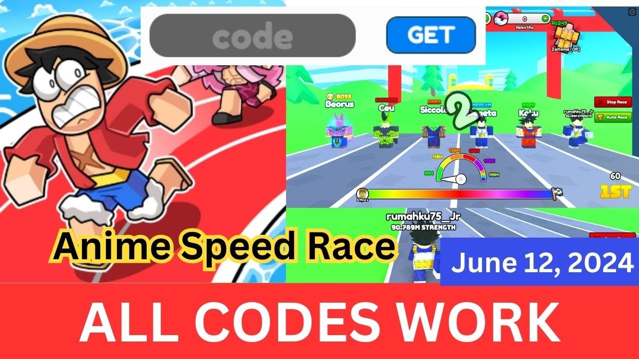 *All CODES WORK* Anime Speed Race ROBLOX, June 12, 2024 - YouTube
