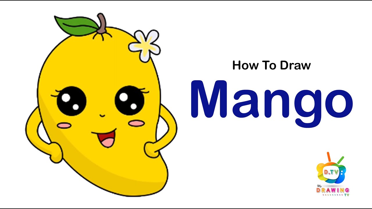How To Draw A Mango | Easy Drawing Step By Step | #22 - YouTube