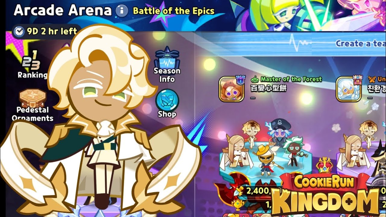 Arcade Arena Clotted Cream Cookie Return I Cookie Run Kingdom - YouTube