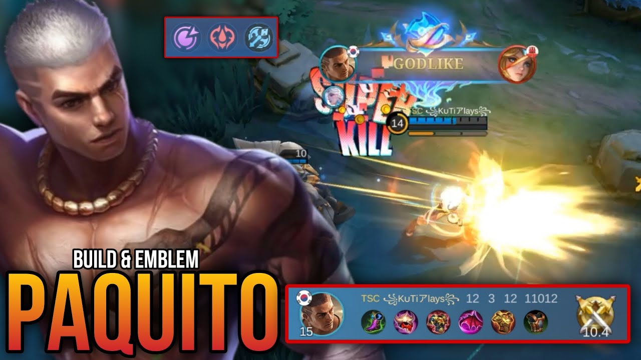 PAQUITO TANK BUILD !! PAQUITO NEW BEST BUILD AND EMBLEM 2024 | MLBB ...