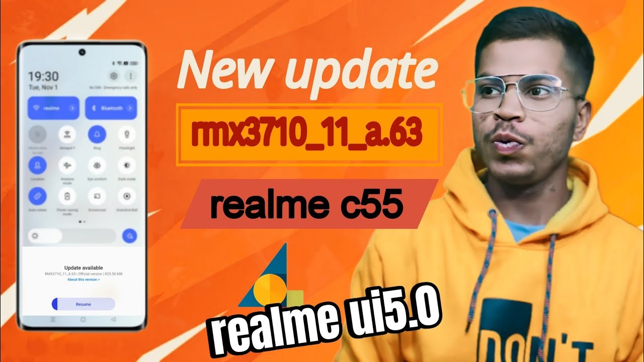 New software update realme c55 !! October update rmx3710_11_a.63 - YouTube