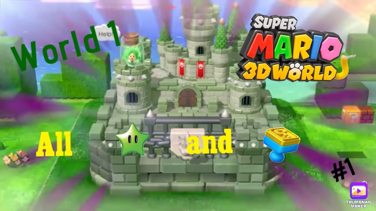 Super Mario 3D World (Wii U): Part 1 - Intro + World 1 (All Green Stars ...