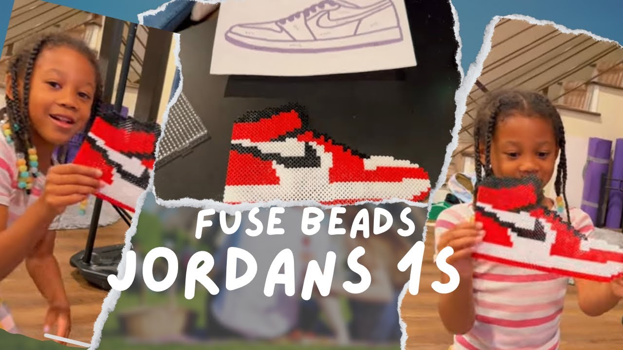 DESIGNING JORDAN 1s WITH FUSE BEADS *I CANT BELIEVE THE RESULTS* - YouTube