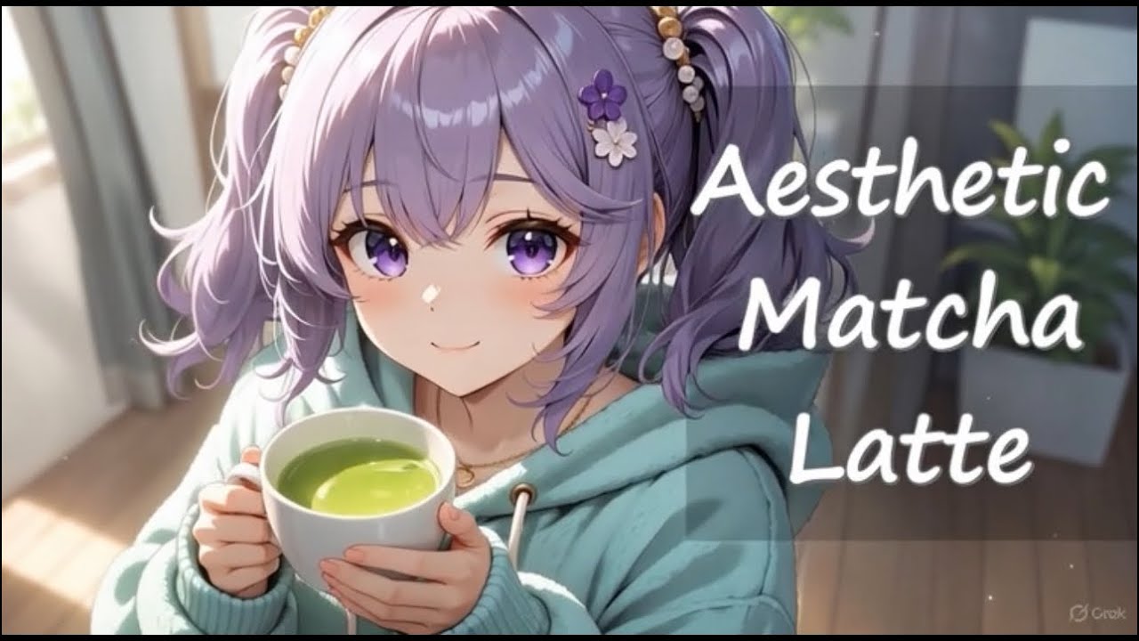 The Cutest Matcha Latte You’ll See Today 💚🍃 (Anime Aesthetic) - YouTube
