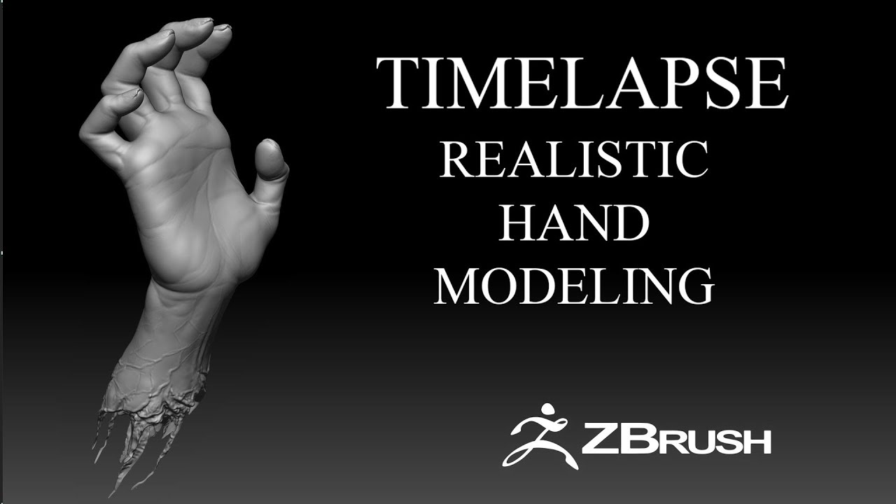 Sculpting Hand in Zbrush (TIMELAPSE) - YouTube