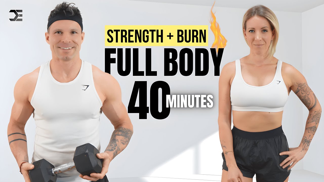 40 Min Energizing FULL BODY WORKOUT + WEIGHTS | Dumbbell + Bodyweight ...