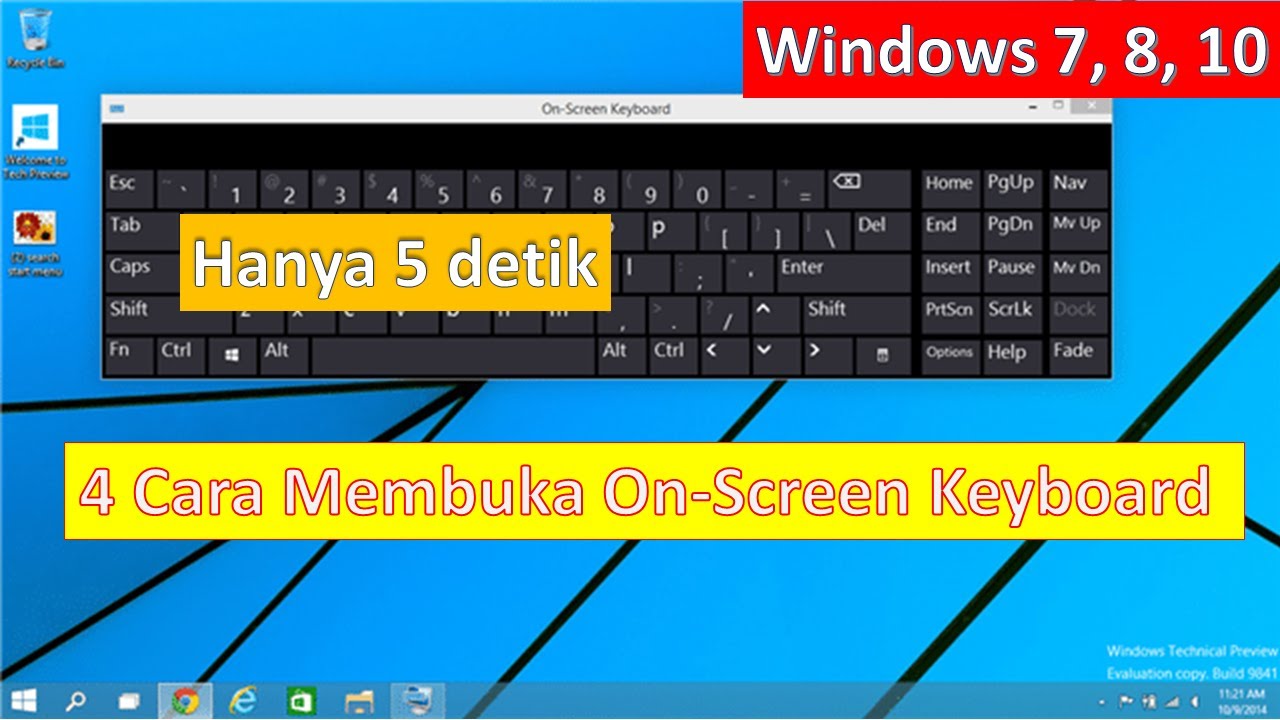 4 Cara Menampilkan On-Screen Keyboard Windows - Keyboard Alternative ...
