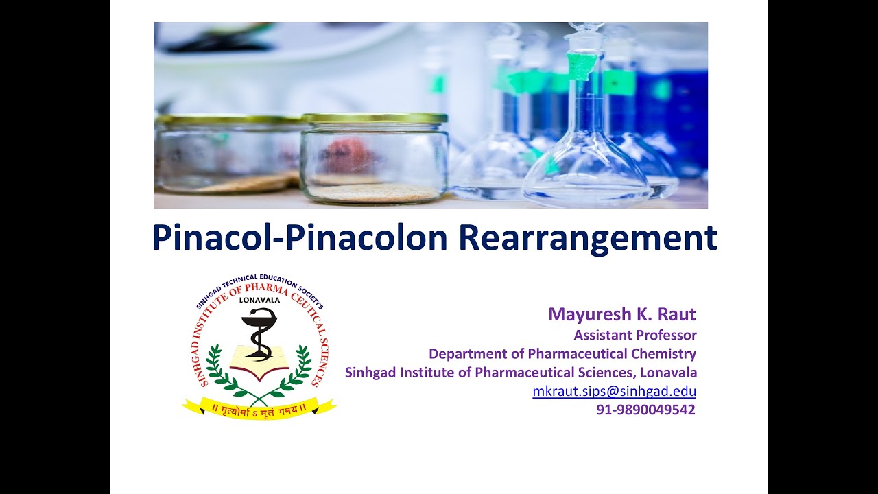 Pinacol pinacolon rearrangement - YouTube