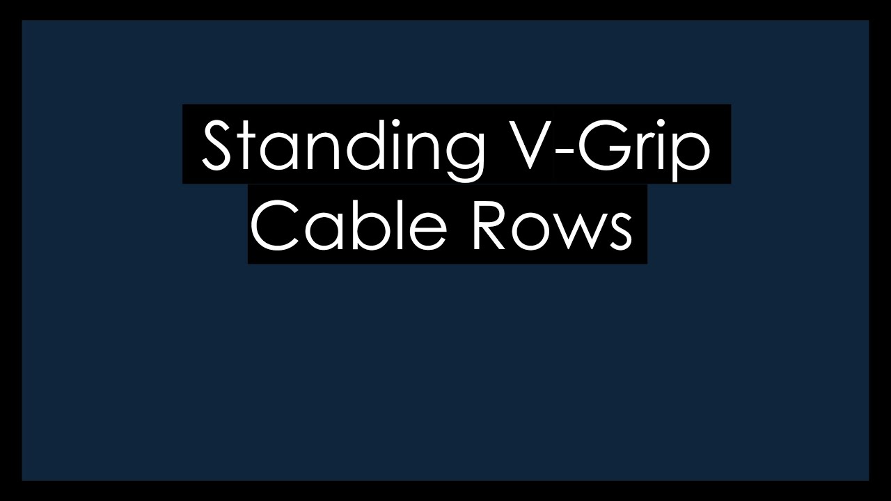 Lats Exercise | Standing V-Grip Cable Rows - YouTube