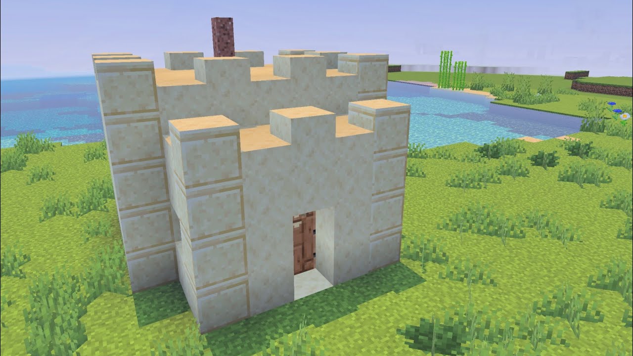 How to build a Minecraft desert village armorer house - YouTube