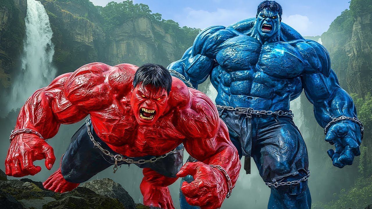 RED HULK vs BLUE HULK EPIC BATTLE! However, THOR'S Unexpected SAVE ...