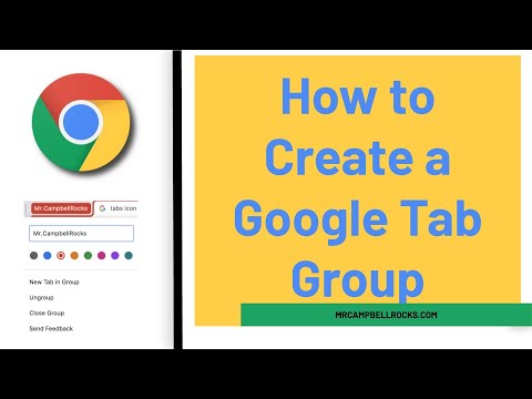 How to Create a Google Tab Group - YouTube