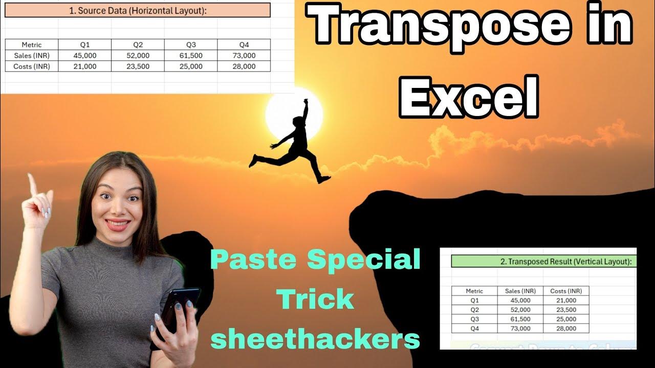 Convert Rows to Columns in Excel | Transpose Trick | Fast & Easy Method #ExcelTips #Transpose ...