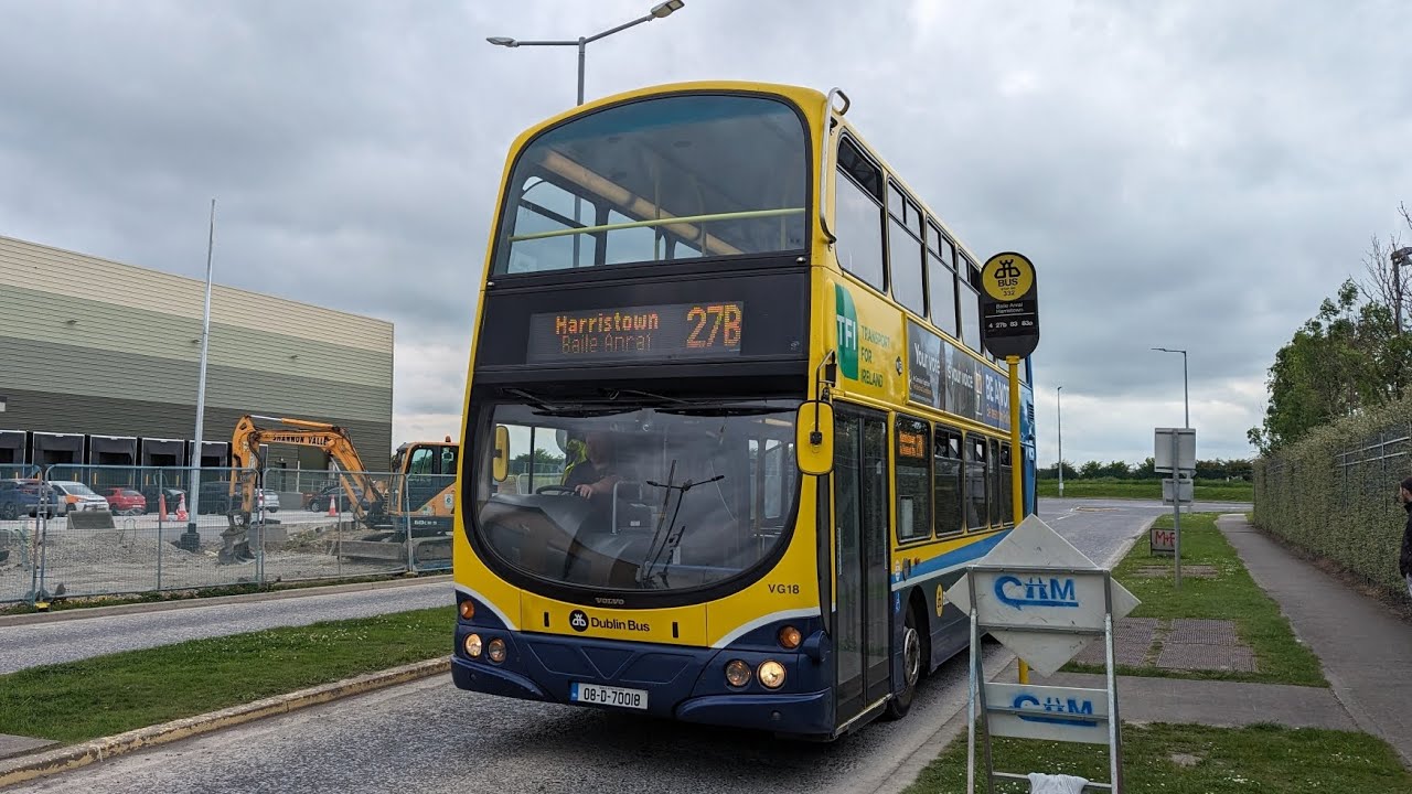 Dublin Bus || Volvo B9TL Wright Gemini 1 VG18 (08-D-70018) || Route 27B ...