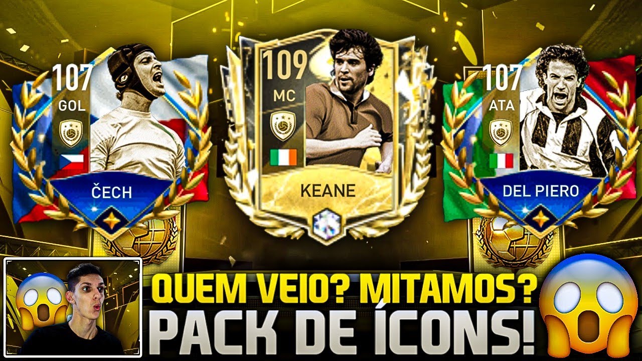 ISSO ACONTECEU NO MEGA PACK OPEN😱 ABRIR O PACK DE ÍCONS E OLHA QUEM ...