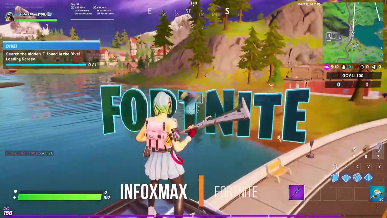 Fortnite: DIVE Mission | Search hidden 'E' found in the Dive Loading ...