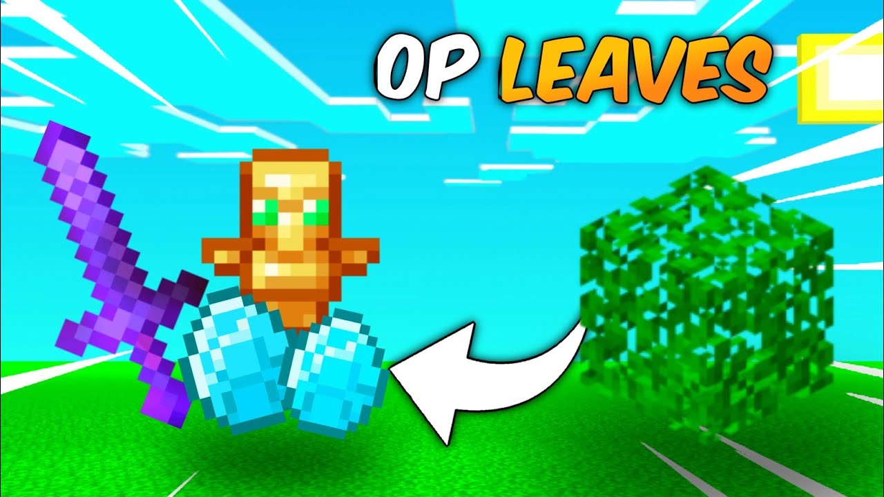 Minecraft But Leaves Drop OP Items... - YouTube
