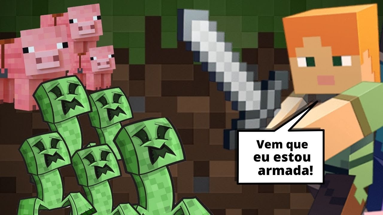 MINHA PRIMEIRA VEZ JOGANDO MINECRAFT - YouTube