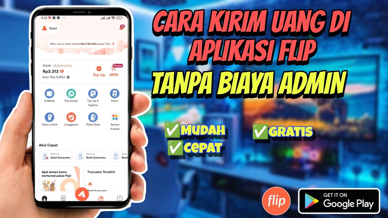 Cara Transfer Uang Gratis Di Aplikasi Flip Tanpa Biaya Admin - YouTube