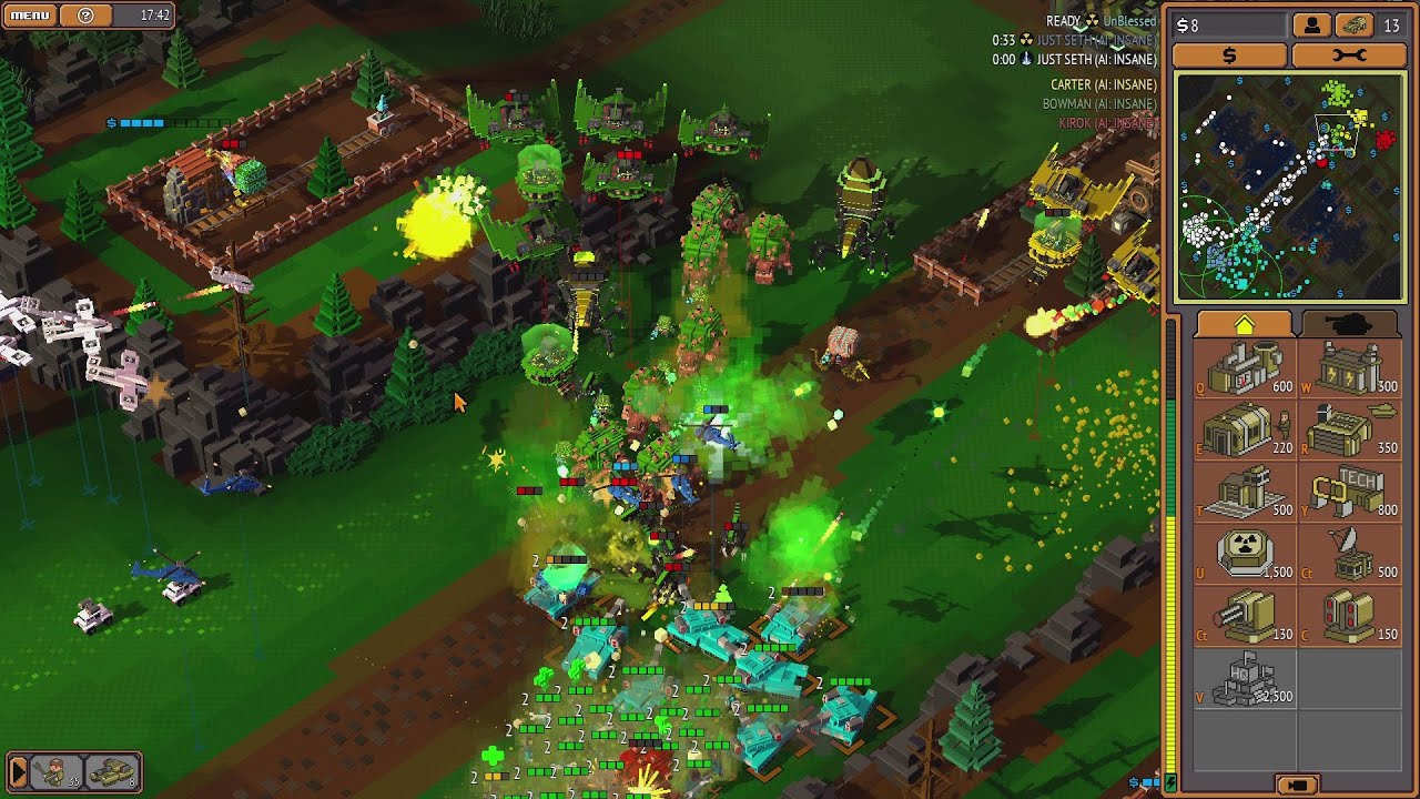 8-Bit Armies-Renegade-2 Insane Armies AI VS 3 Insane Cranioids AI "[6P ...