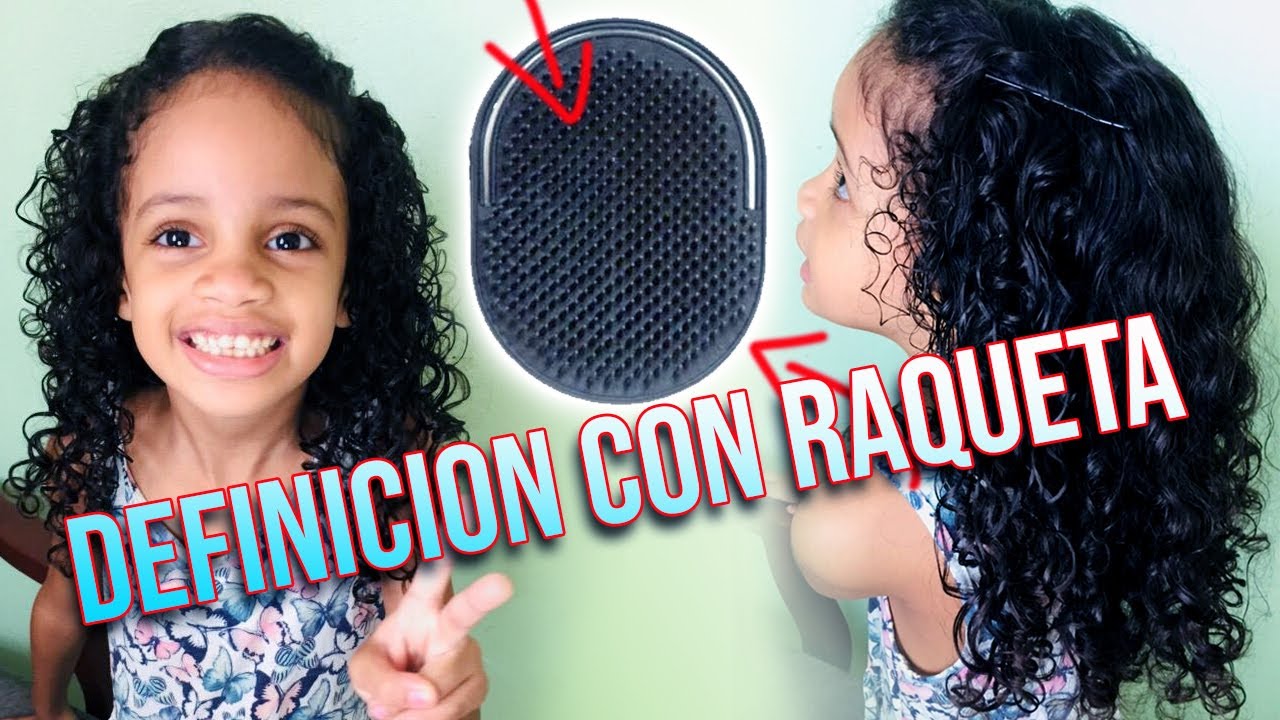 COMO DEFINIR EL RIZOS 2C/3A. / DEFINICION CON RAQUETA DE PEINAR - YouTube