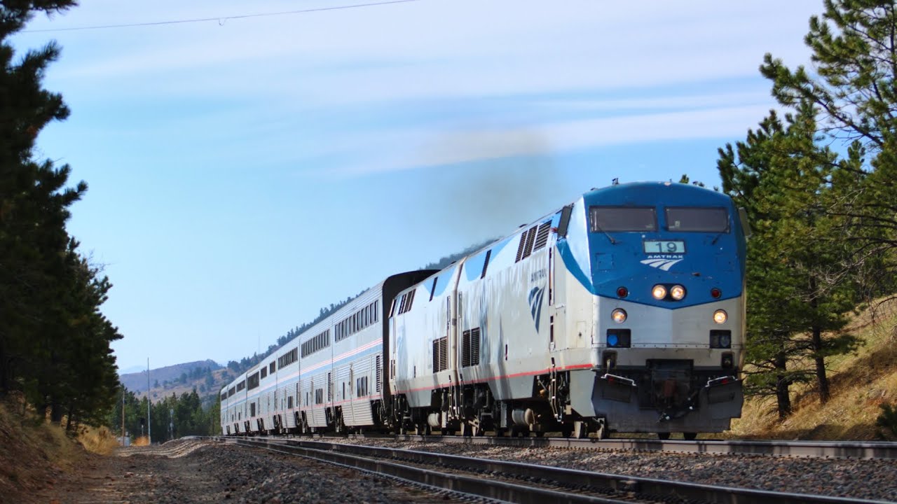 Amtrak #5 the California Zephyr through Plainview, Colorado - YouTube