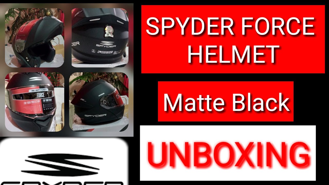 SPYDER FORCE HELMET | UNBOXING | MATTE BLACK - YouTube