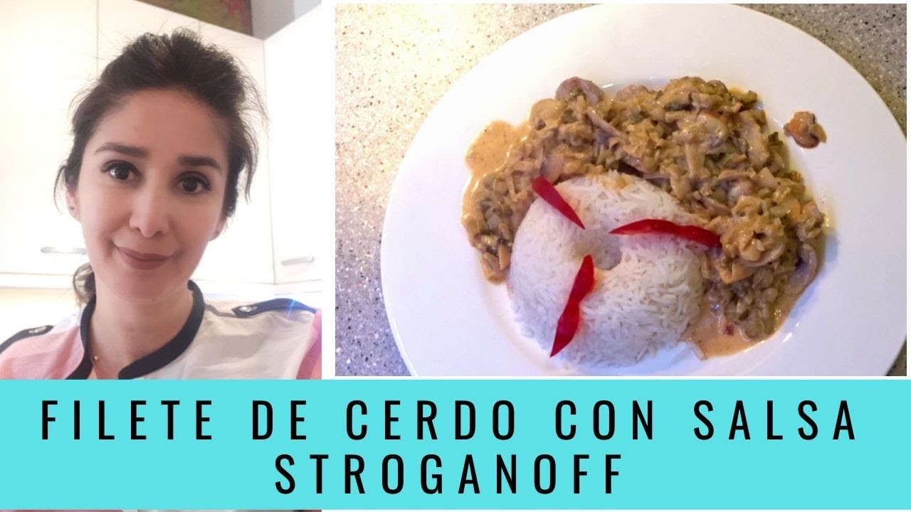 Filete de cerdo en salsa Stroganoff - YouTube