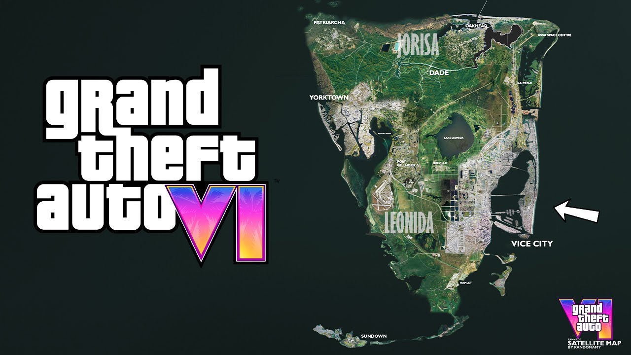 INSANE GTA VI Satellite Map (Based on Trailer 1) - YouTube