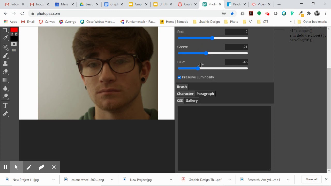 Photopea Tutorial - Color Wheel Selfie - YouTube