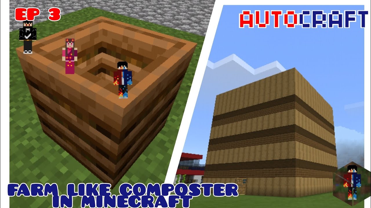 AUTOCRAFT EP3, I'm build a farm like composter in Minecraft 😊. - YouTube