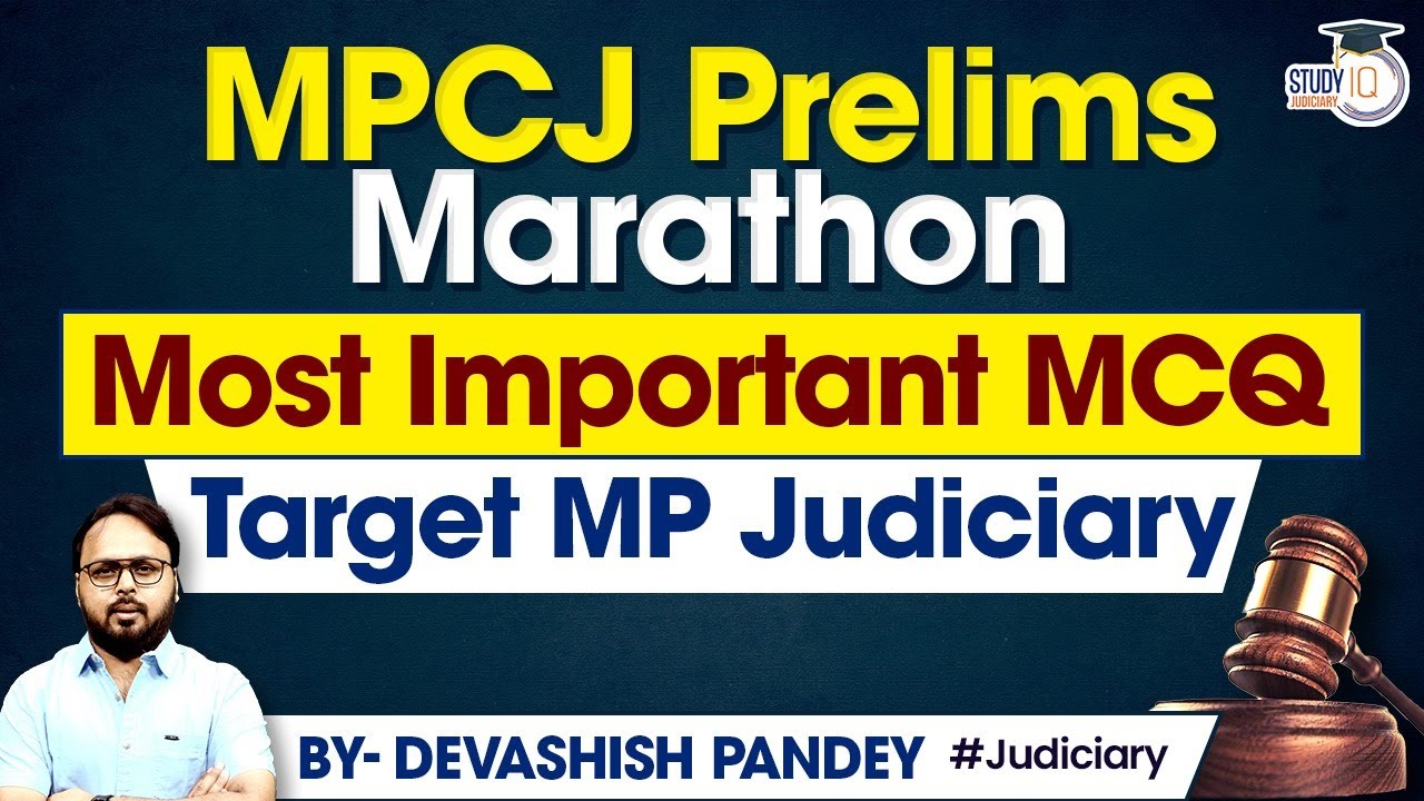 MPCJ 2023: Target MPCJ Prelims with Most Important MCQ Questions | MPCJ Exam Preparation - YouTube