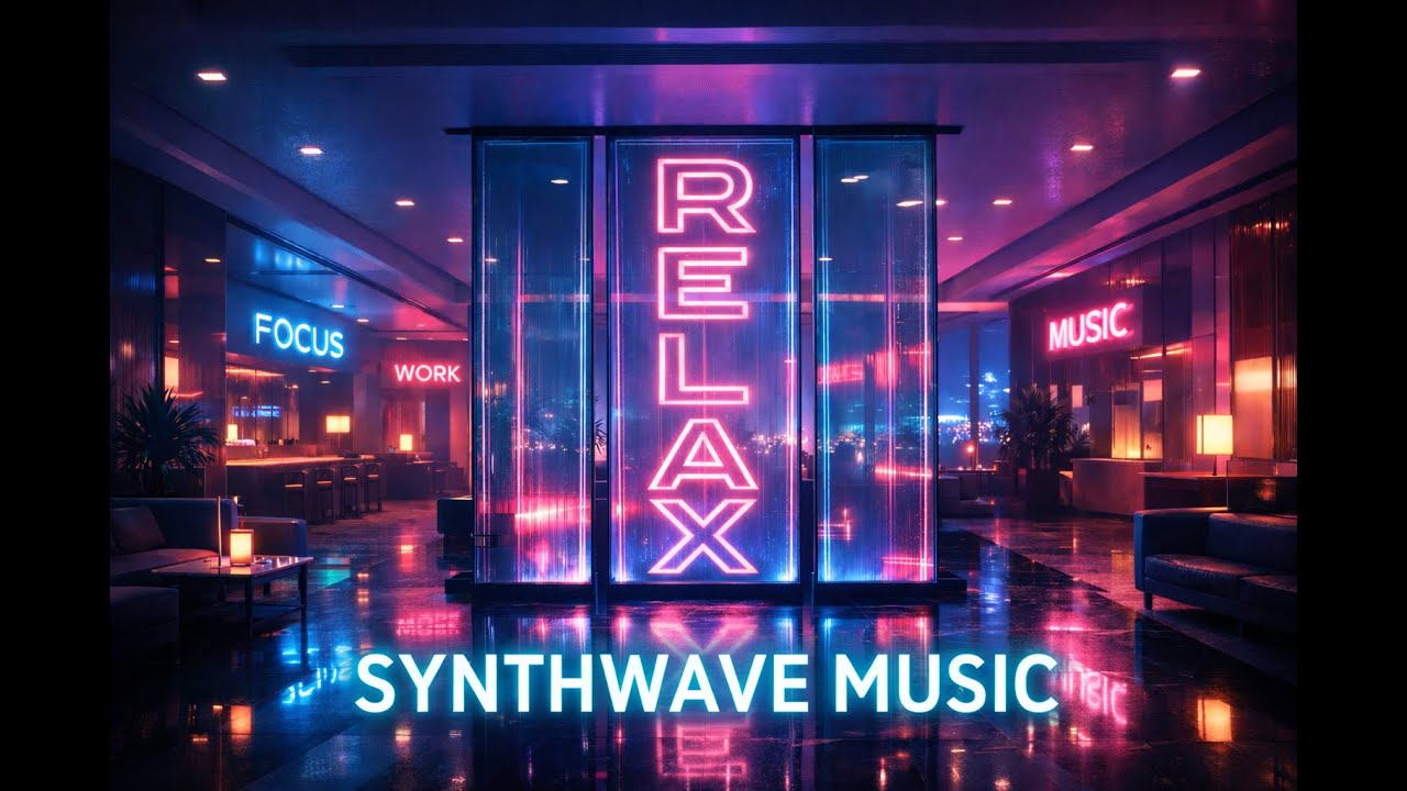 Synthwave Night Lounge 🌙 Relaxation and Focus Music - YouTube