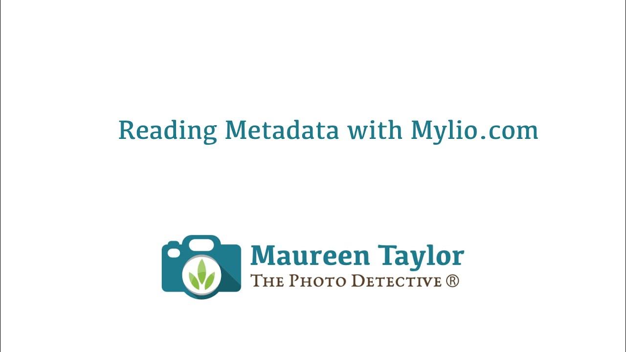 Reading Metadata with Mylio com - YouTube