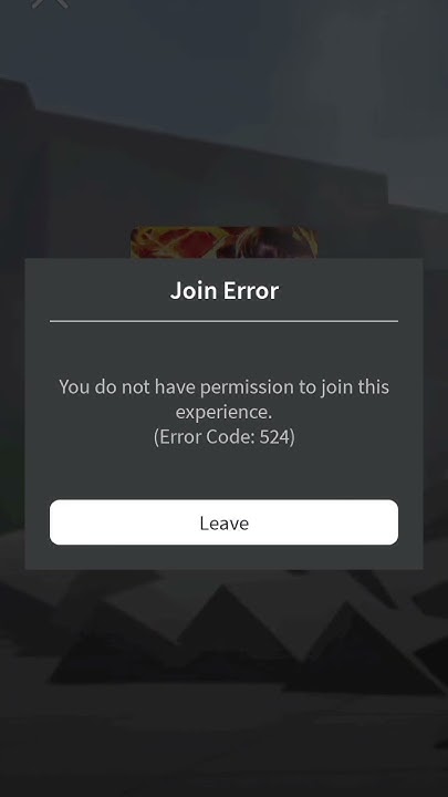 I don't understand the meaning of the error code 524 in roblox is this ...