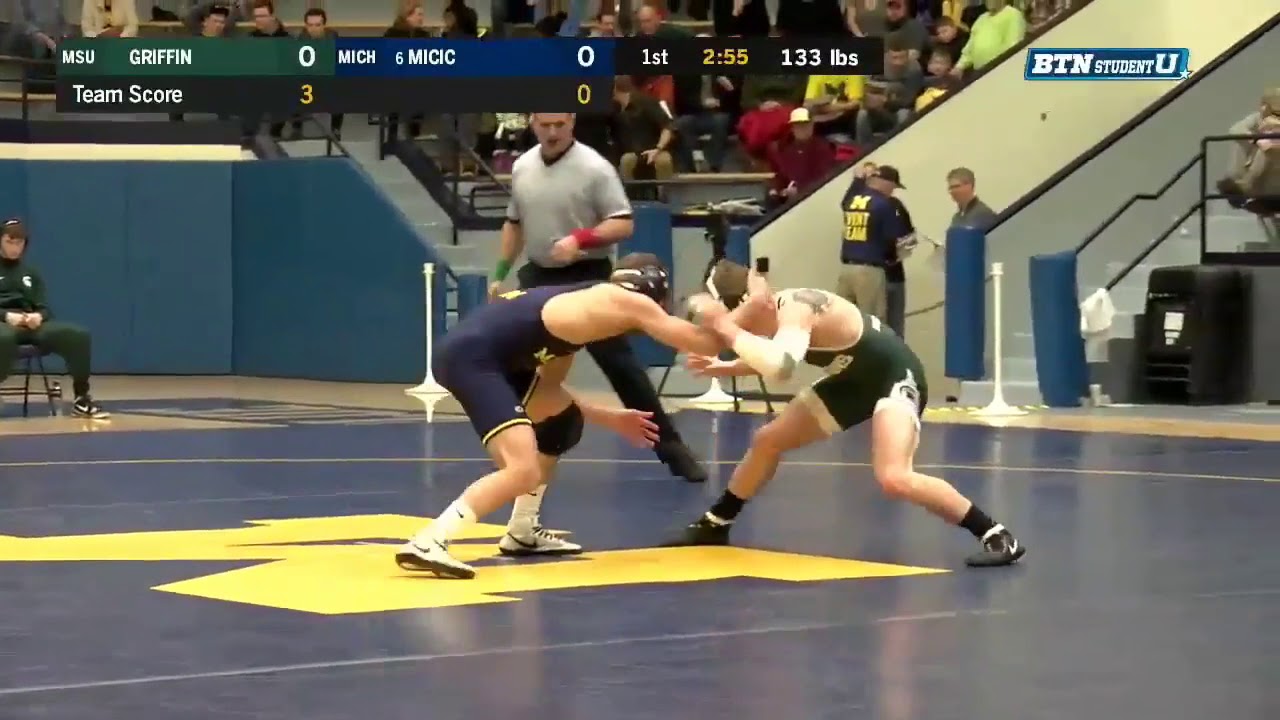 Stevan Micic, Michigan vs. Logan Griffin, Michigan State - YouTube