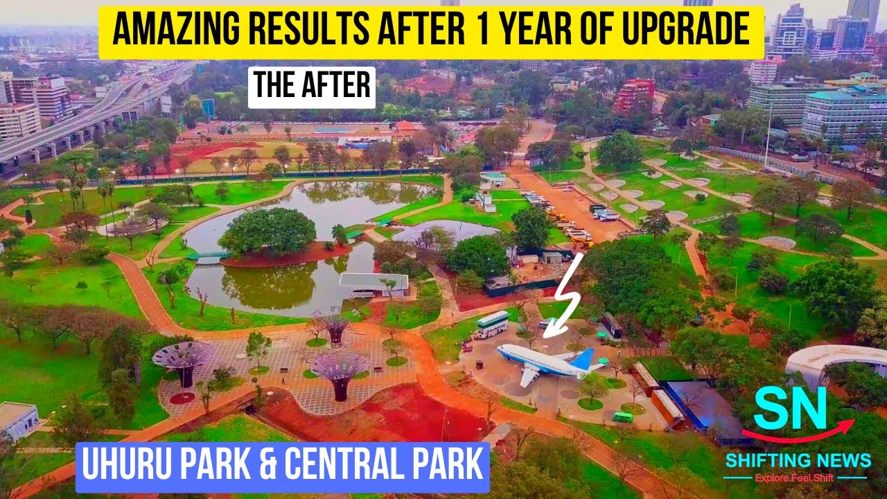 Uhuru Park Before & After | Central Park Aerial Views - YouTube